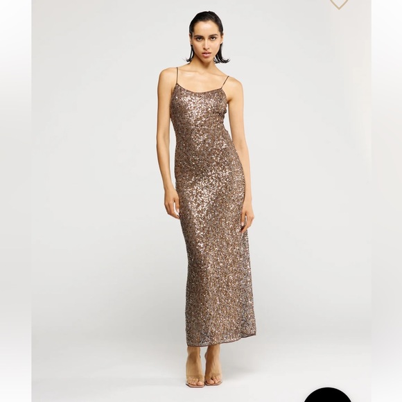 Oseree | Dresses | Osree Sequinembellished Sleeveless Maxi Dress | Poshmark
